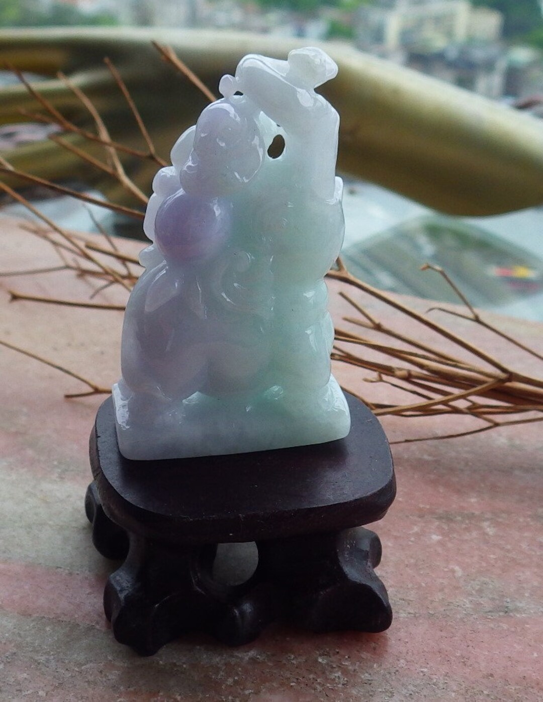 Certified Hand Carved Natural Myanmar Burma A Jade Jadeite Elephant ...