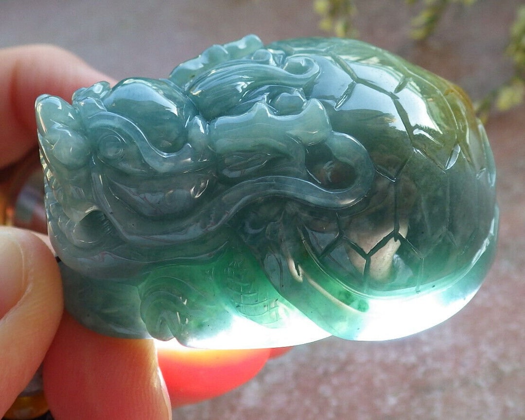 Certified Hand Carved Green Natural Myanmar Burma Grade A Jade Jadeite ...