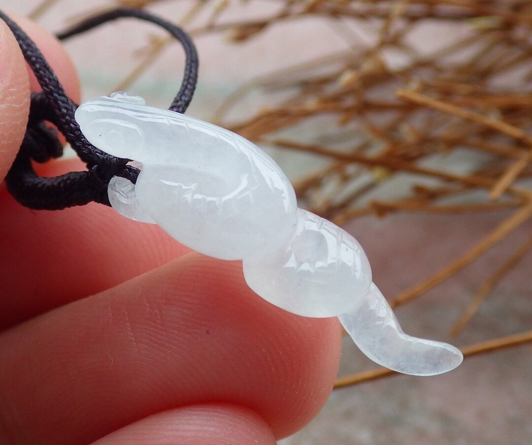 Small Certified Hand Carved Icy White Natural Myanmar Burma A Jade ...