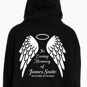 Memorial Gift, Memorial Hoodies, in Memory Of, in Loving Memory, Custom ...