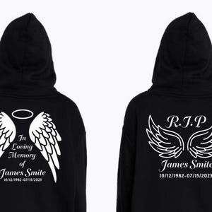 Memorial Gift, Memorial Hoodies, in Memory Of, in Loving Memory, Custom ...