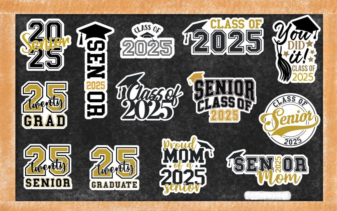 Graduation Stickers, Class of 2025 Stickers, Graduation 2025 Stickers ...
