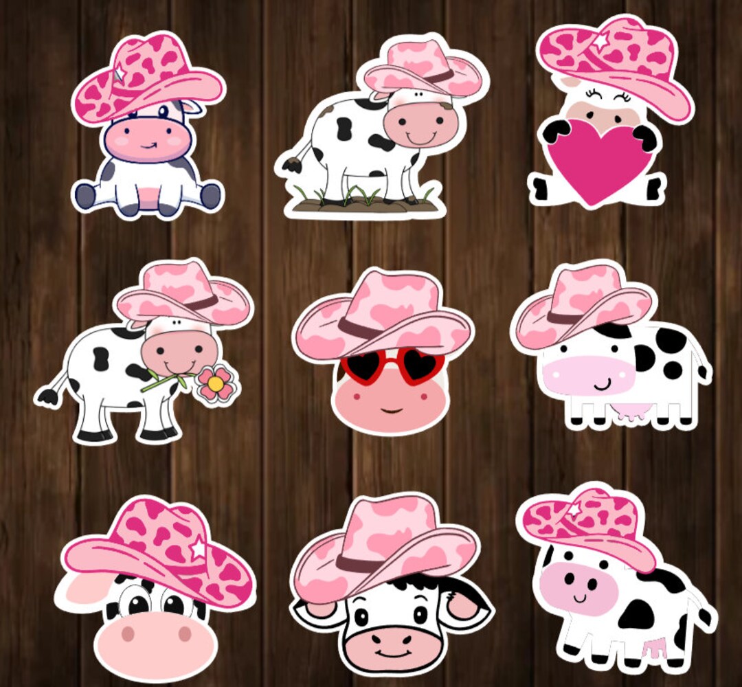 Cow Stickers, Baby Cow Stickers, Fun Stickers, Cute Stickers, Cowgirl ...