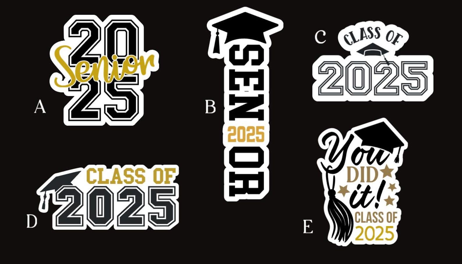 Graduation Stickers, Class of 2025 Stickers, Graduation 2025 Stickers ...