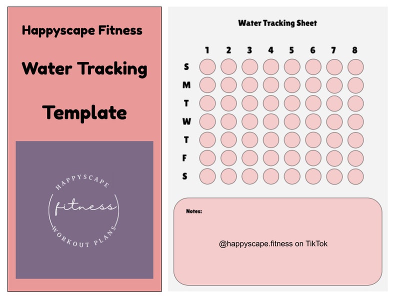 Water Tracking Sheet - Etsy