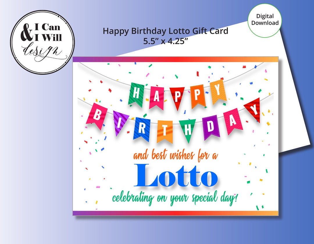 Birthday Lotto Gift Card, Client Birthday, Customer Birthday, Marketing ...