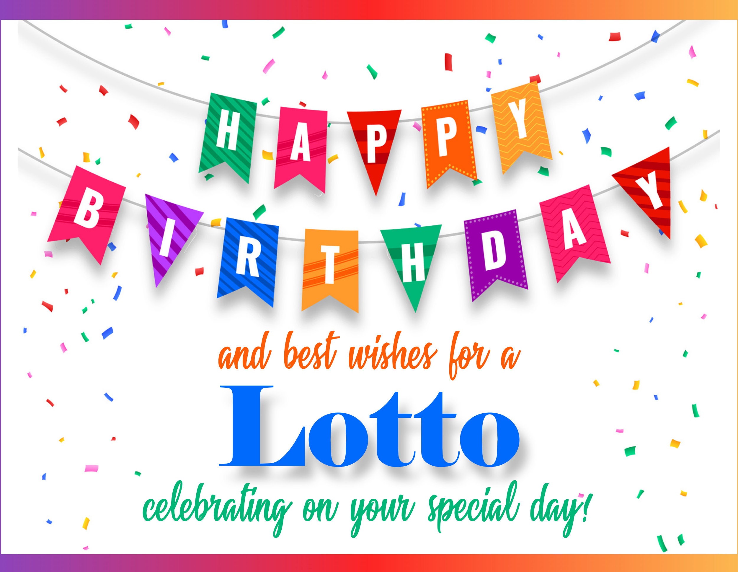 Birthday Lotto Gift Card, Client Birthday, Customer Birthday, Marketing ...
