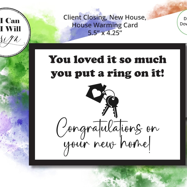 Closing Day Card - Etsy