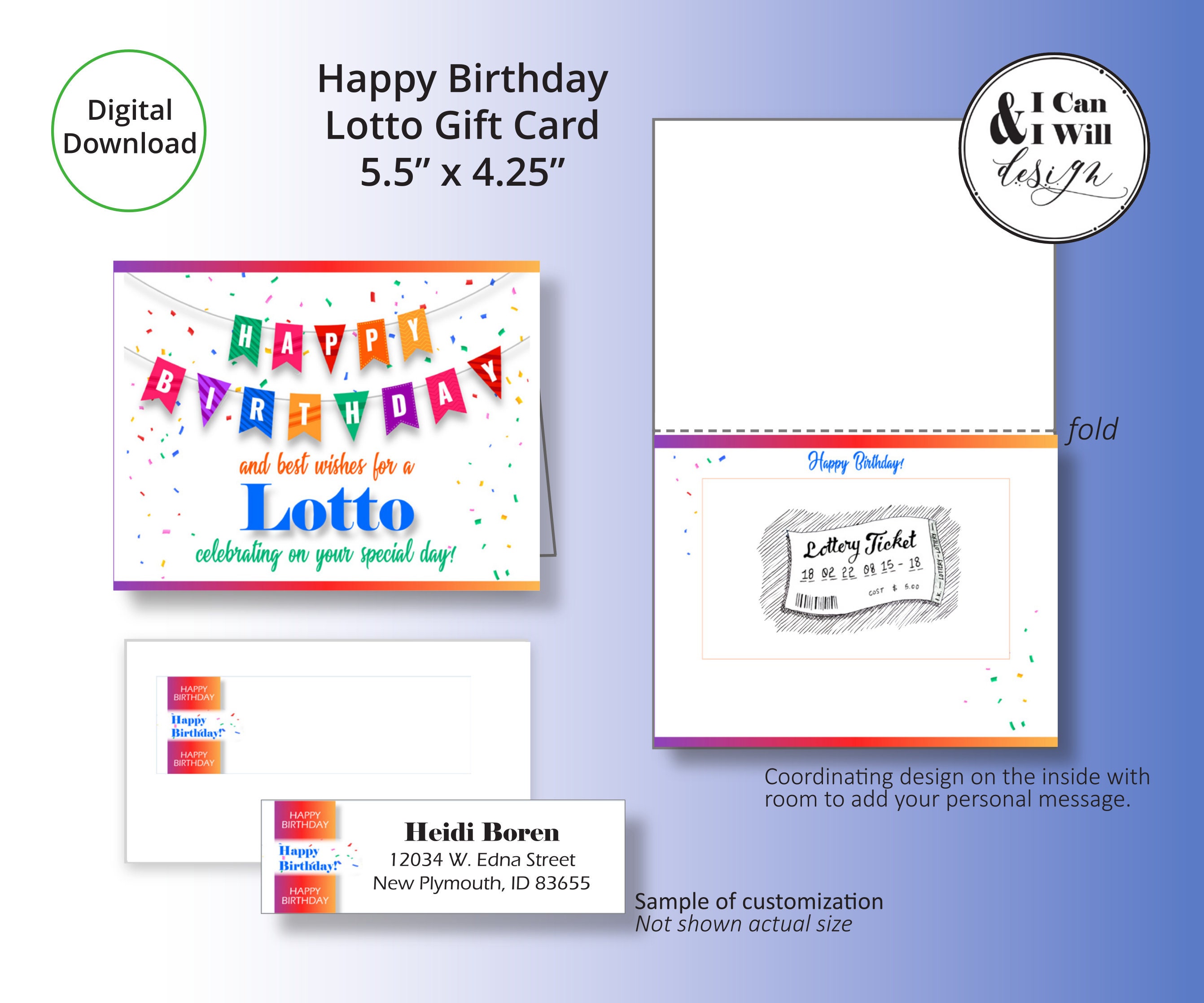 Birthday Lotto Gift Card, Client Birthday, Customer Birthday, Marketing ...