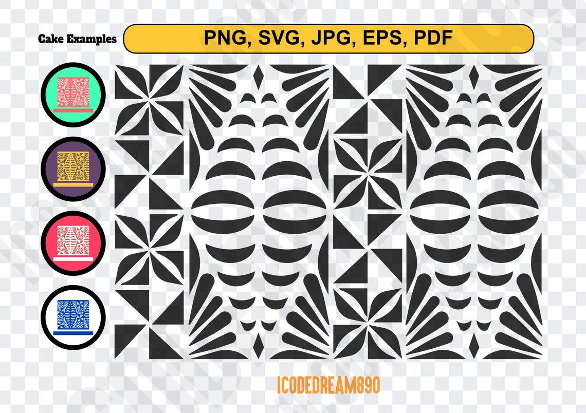 Polynesian Stencil | Tongan Cake Stencil, Tongan Cake Stencil, Tokelau ...