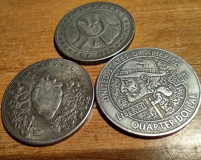 3 hobo Dollars. Like the Hobo Nickel but Larger and Machine Engraved ...