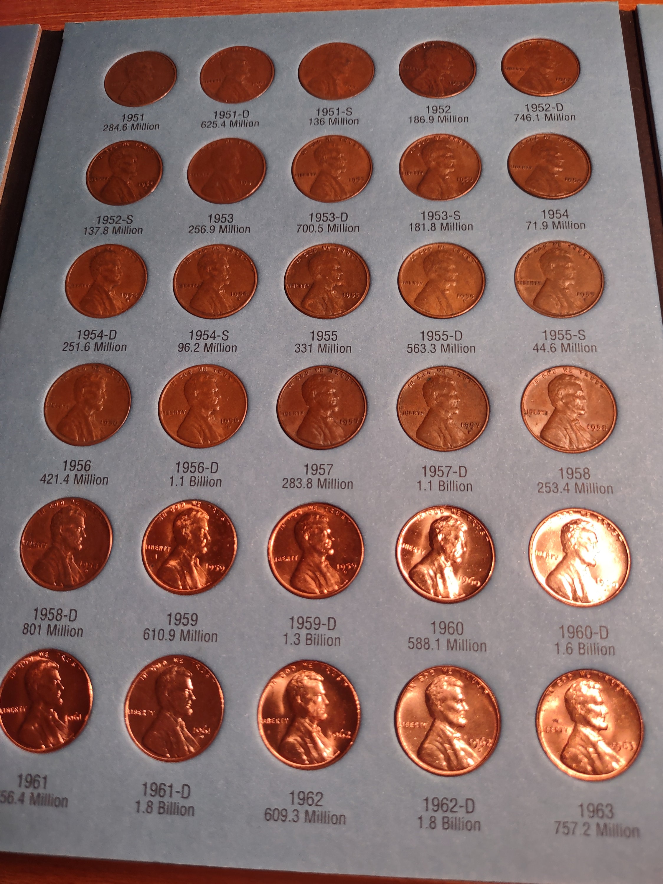 Lincoln Cent Collection From 1941 Thru 1974. Wheats and BU Memorials ...