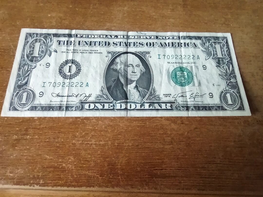 One Dollar Federal Reserve Note. 5-2's. Fancy Serial Number. - Etsy