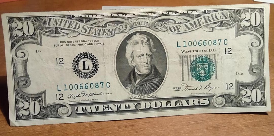 1981 20 Dollar Bill. Real Nice Old Note. - Etsy