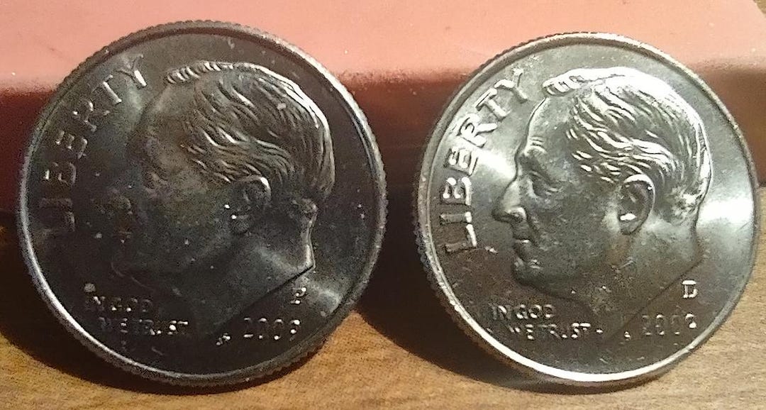 Both 2009 Roosevelt DIMES, UNCIRCULATED. Low Mintages. One Each, a ...