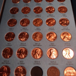 Lincoln Cent Collection From 1941 Thru 1974. Wheats and BU Memorials ...