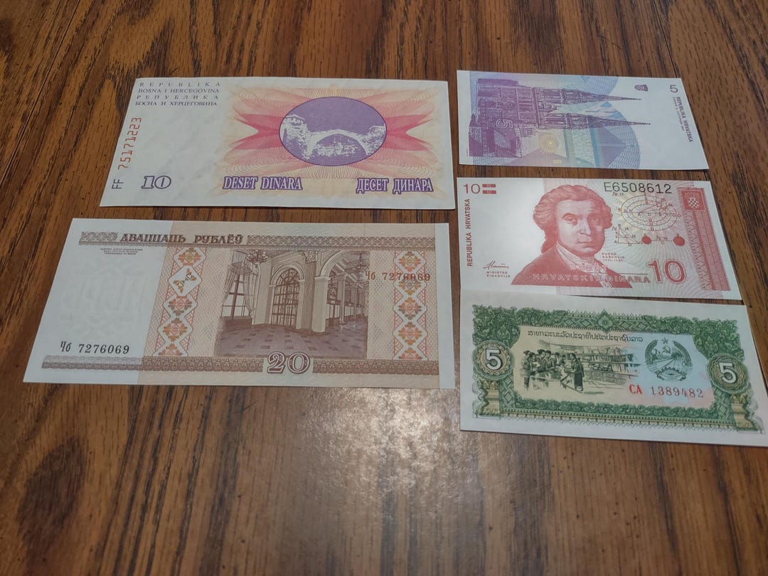 20 All Different FOREIGN Notes. Very Nice Currency Lot. #18 - Etsy