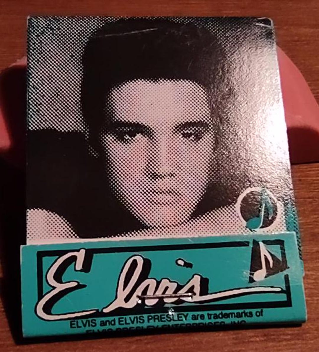 One UNUSED Elvis Presley GREEN Matchbook and TWO Elvis Novelty Bills ...
