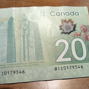 2012 - 20 Dollar Canadian Note. Nice Bill. - Etsy