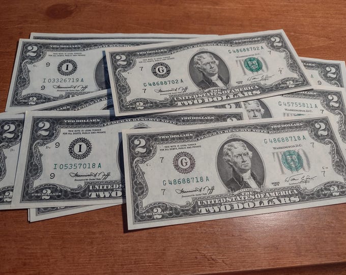 1976 UNCIRCULATED 2 Dollar Bill. GREAT CRISP Note. - Etsy