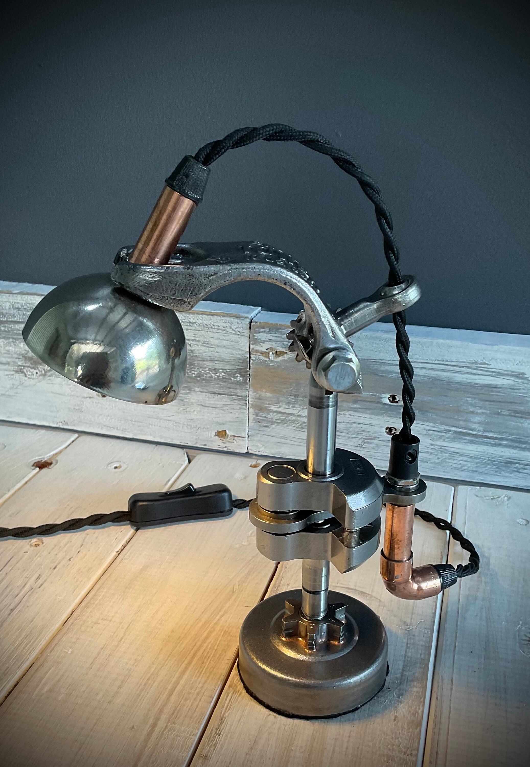 Scrap Metal Art Lamp. Junk Art the TOWER - Etsy