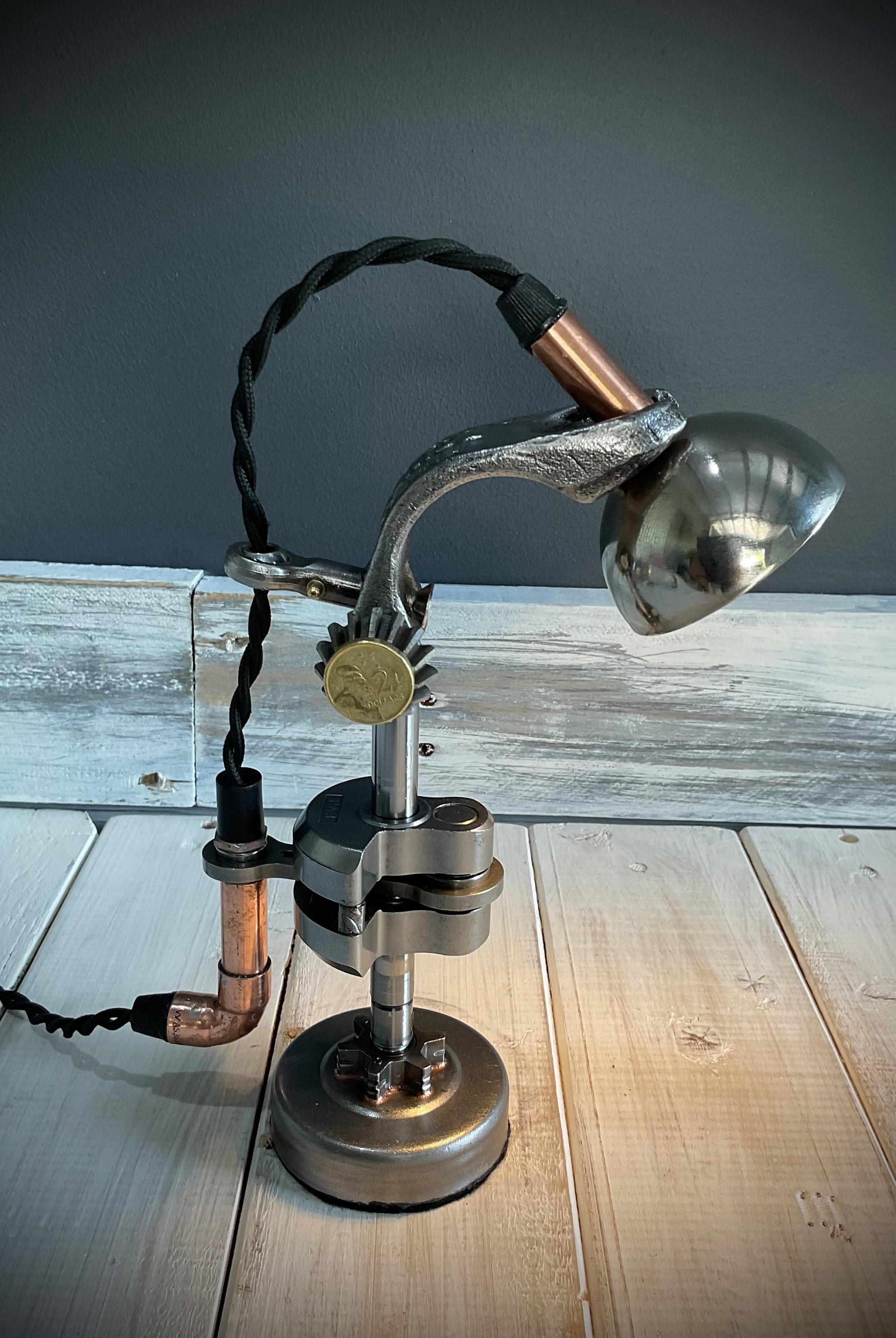 Scrap Metal Art Lamp. Junk Art the TOWER - Etsy