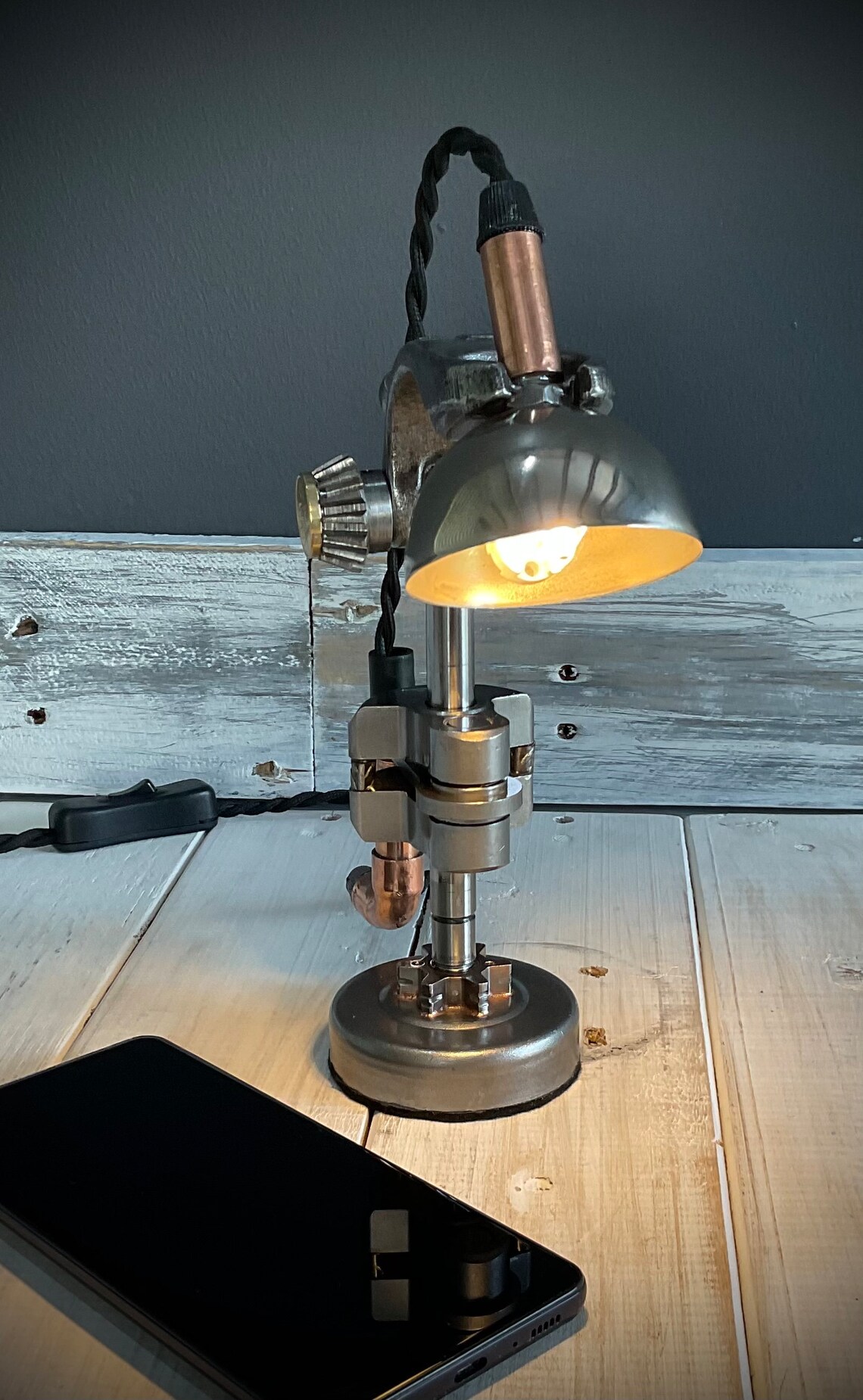 Scrap Metal Art Lamp. Junk Art the TOWER - Etsy