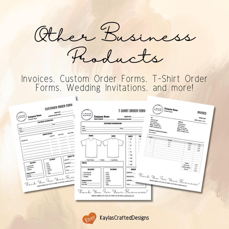 Fillable Invoice Form, Editable Invoice Template, Printable Small ...
