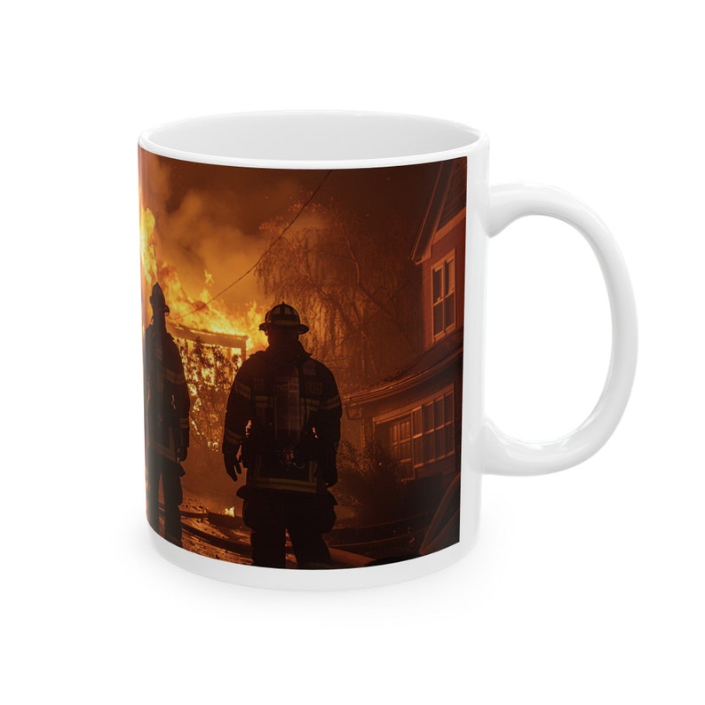 Firefighter Ceramic Mug, 11oz - Etsy