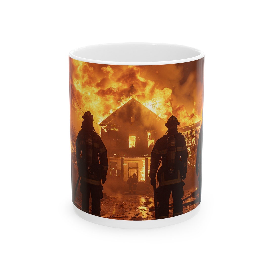 Firefighter Ceramic Mug, 11oz - Etsy