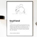 Boyfriend Definition Print, Printable Art, Instant Download, Quote ...