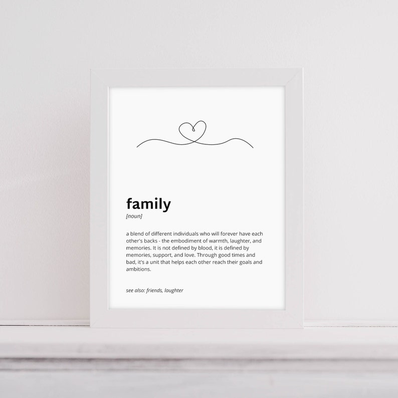 Family Definition Print Printable Art Instant Download - Etsy