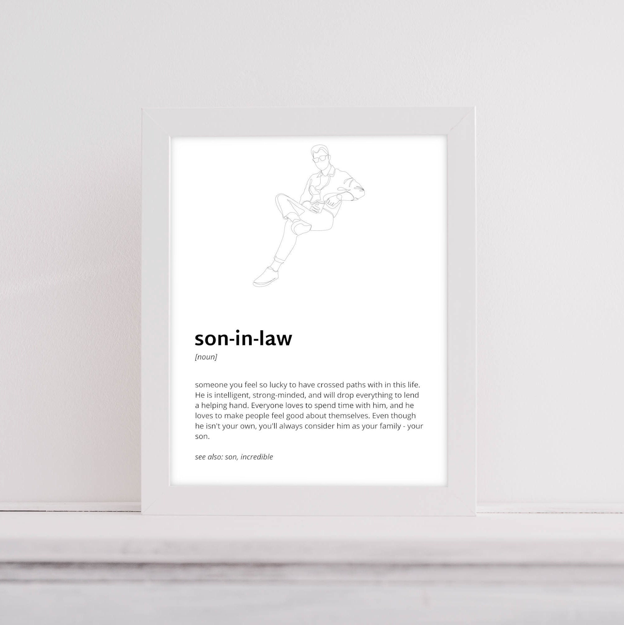Son-in-law Definition Print, Printable Art, Instant Download, Quote ...