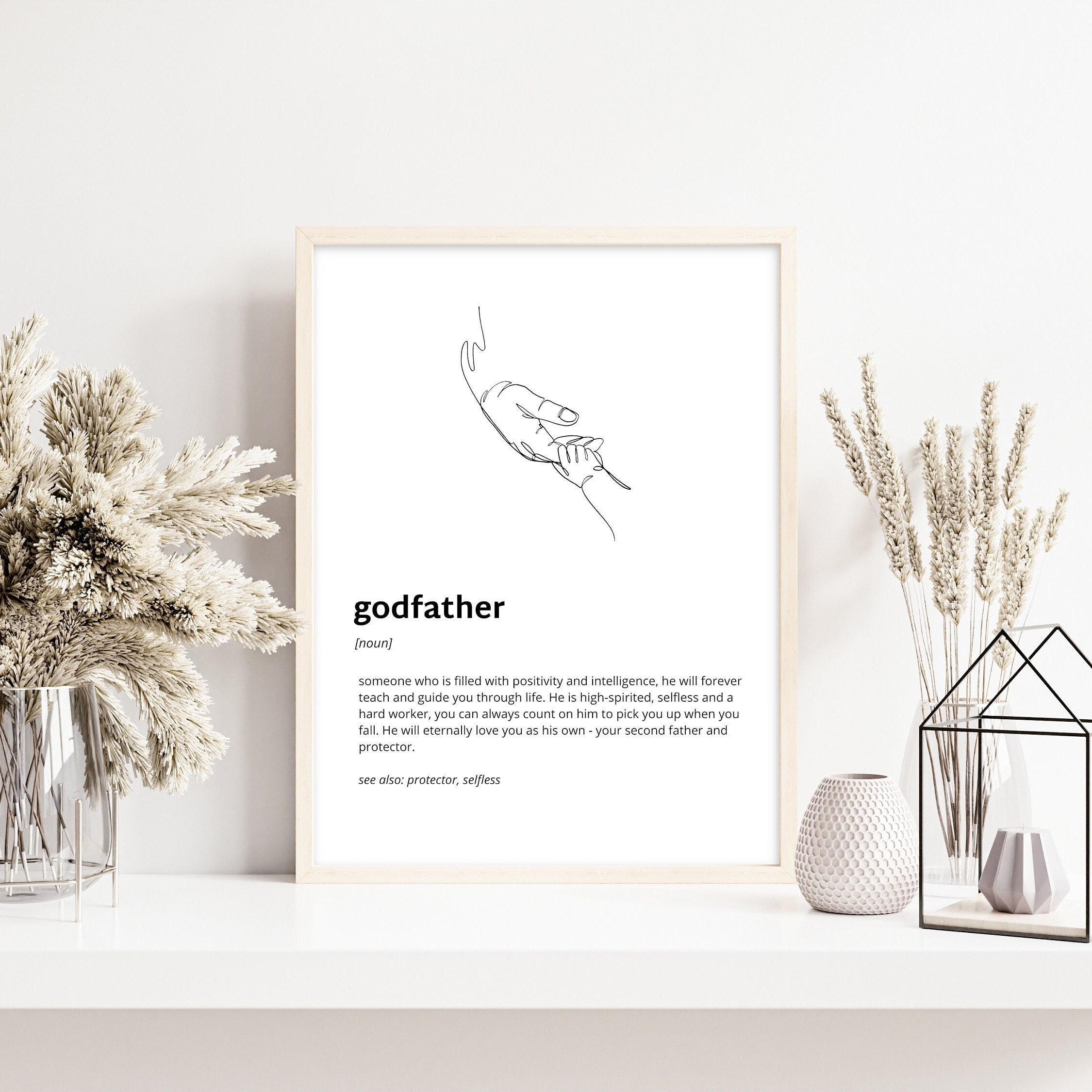 Godfather Definition Print Printable Art Instant Download - Etsy
