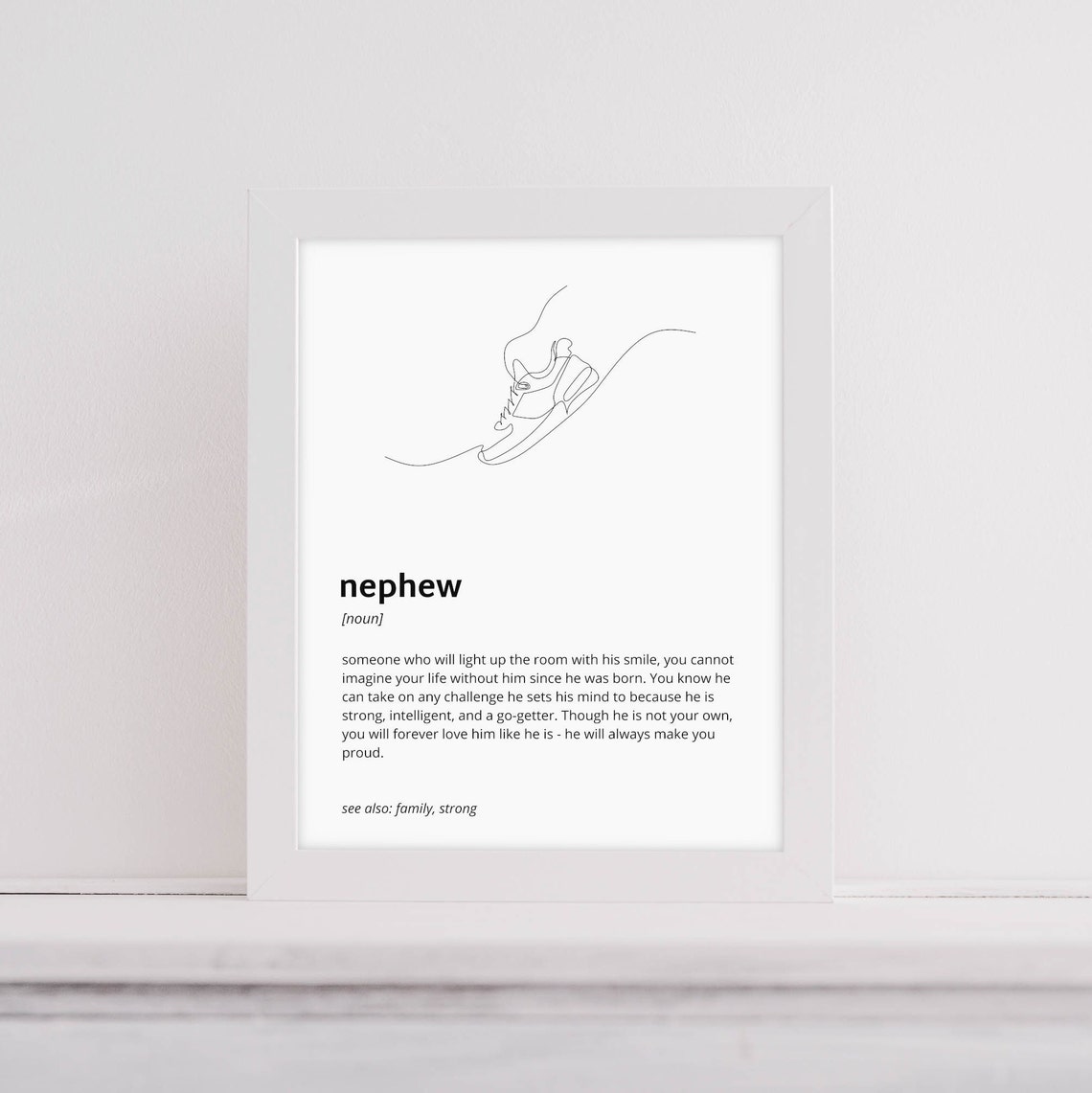 Nephew Definition Print, Printable Art, Instant Download, Quote Print ...