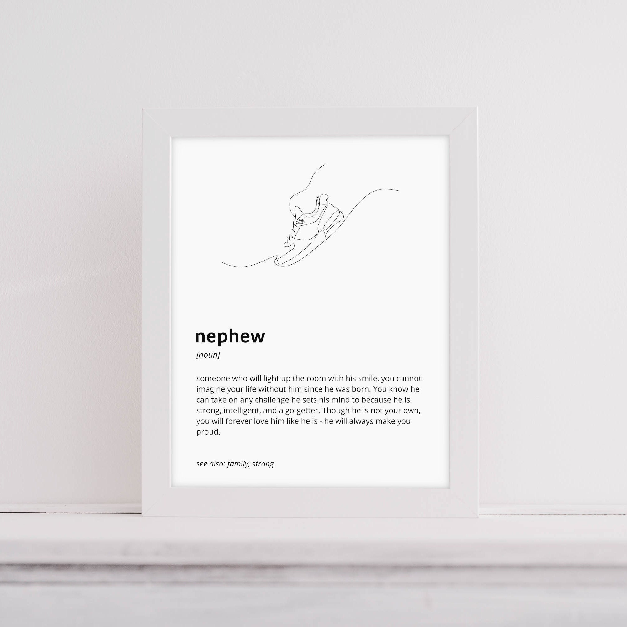 Nephew Definition Print, Printable Art, Instant Download, Quote Print ...