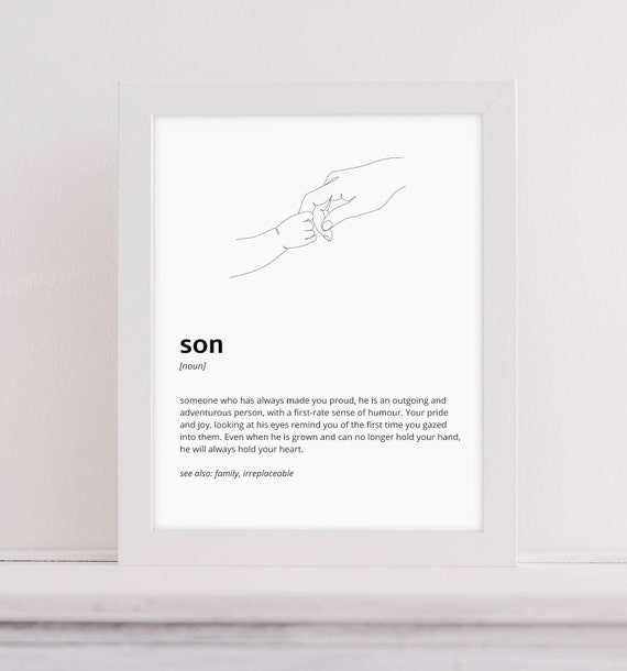 Son Definition Print Printable Art Instant Download Quote | Etsy