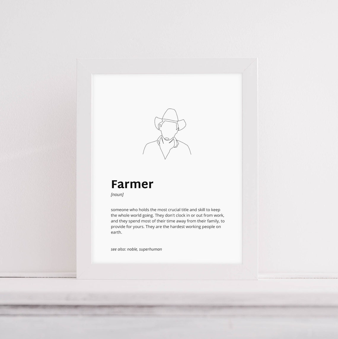 Farmer Definition Print, Printable Art, Wall Art Prints, Instant ...