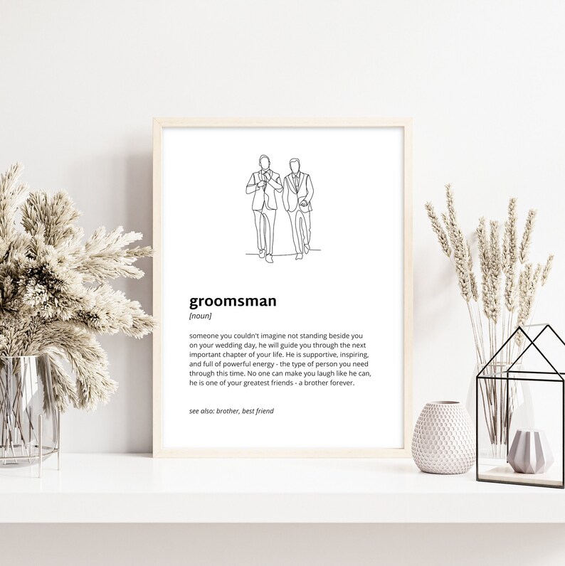 Groomsman Definition, Printable Art, Instant Download, Quote Print ...