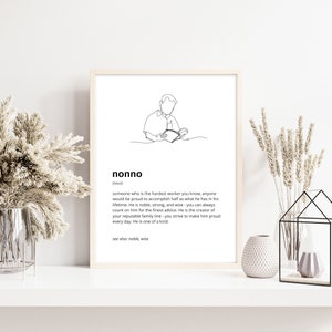 Nonno Definition Print, Printable Art, Instant Download, Quote Print ...