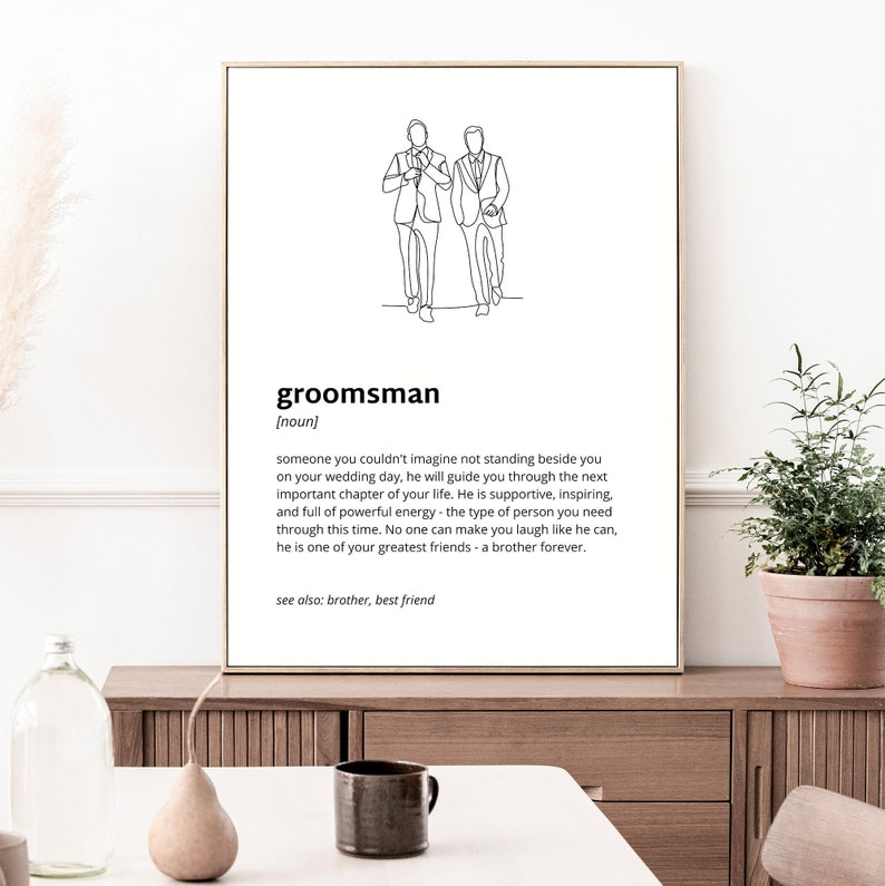 Groomsman Definition, Printable Art, Instant Download, Quote Print ...