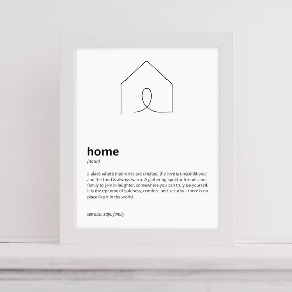 Home Definition Print Printable Art Instant Download Quote | Etsy