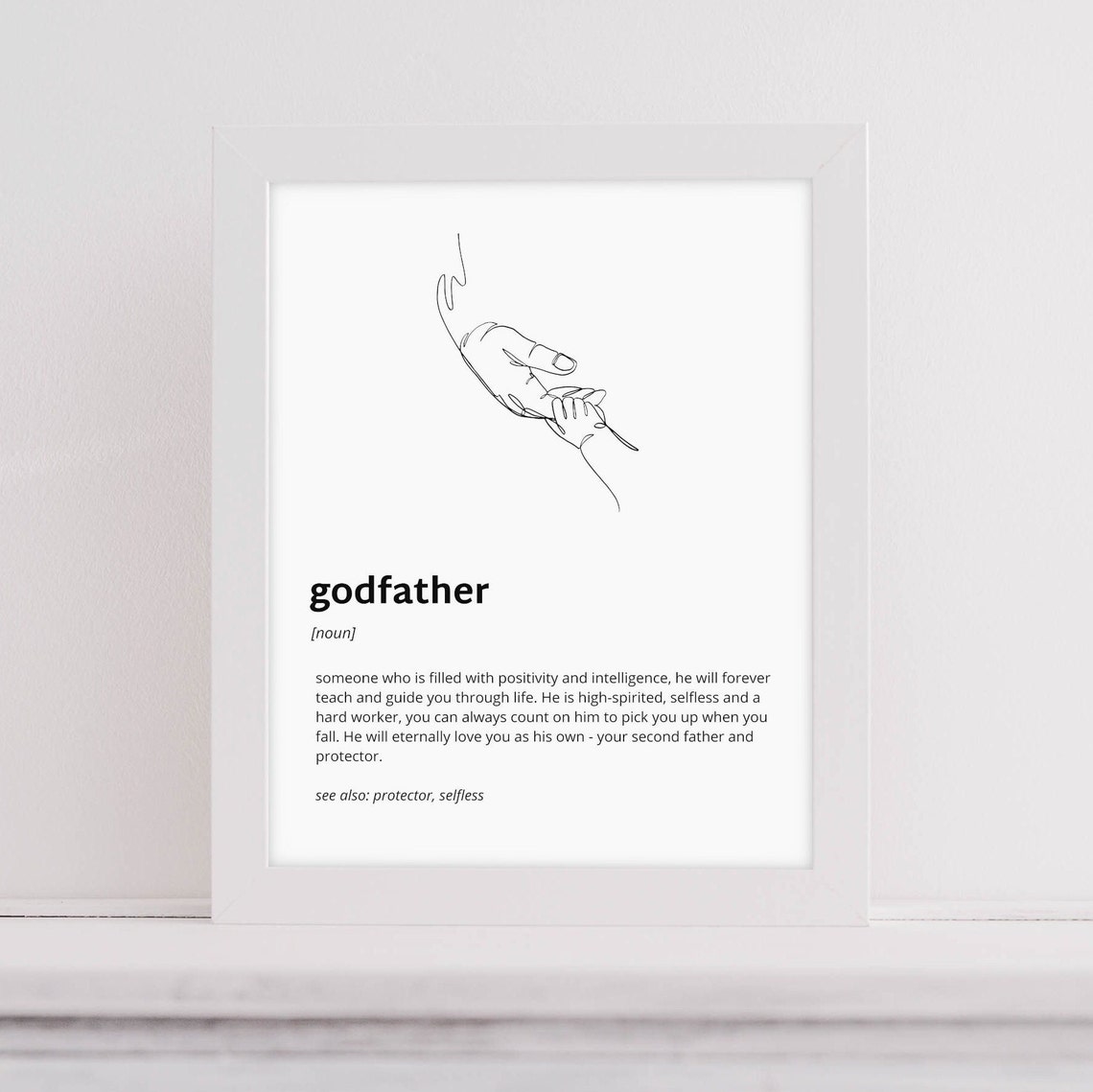 Godfather Definition Print Printable Art Instant Download - Etsy