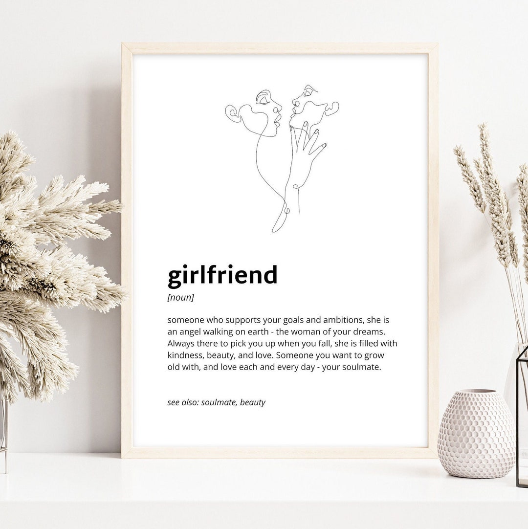 LGBT Girlfriend Definition Print, Printable, Instant Download, Quote ...