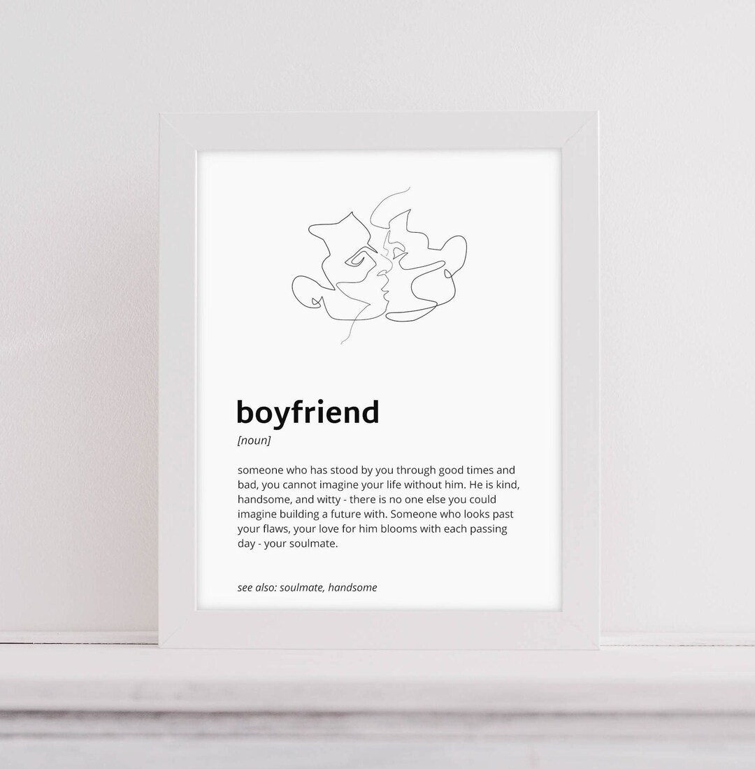 LGBT Boyfriend Definition Print, Printable Art, Instant Download, Quote ...
