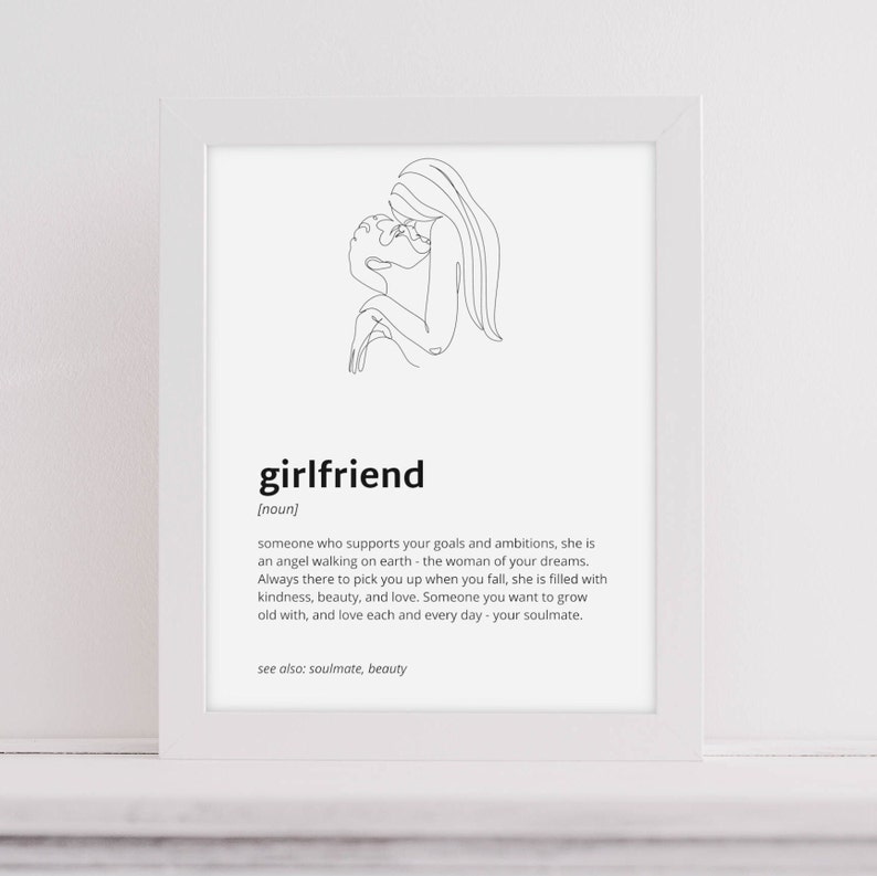 Girlfriend Definition Print Printable Art Instant Download - Etsy
