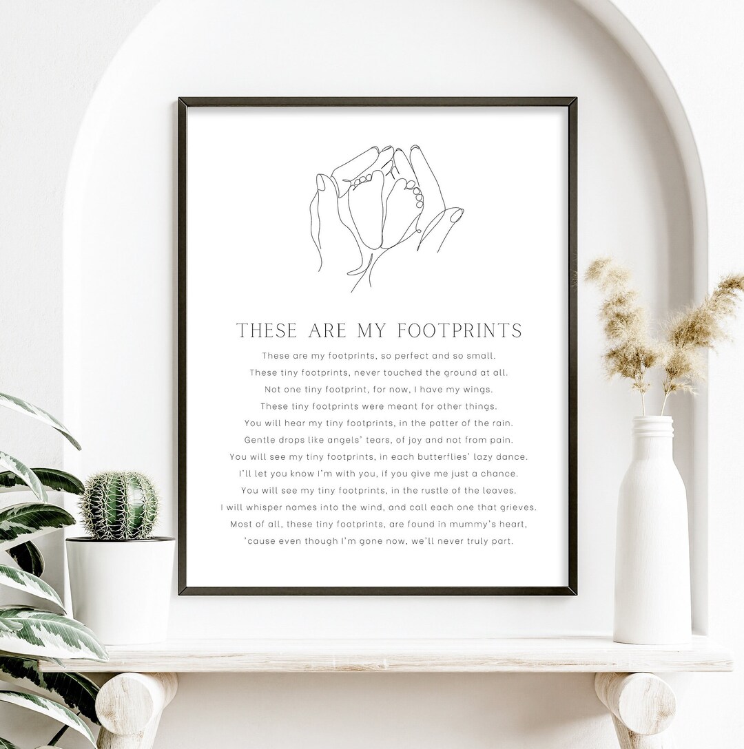 Baby Infant Loss Miscarriage Art Print - Poem Gift for Friends, Parents ...