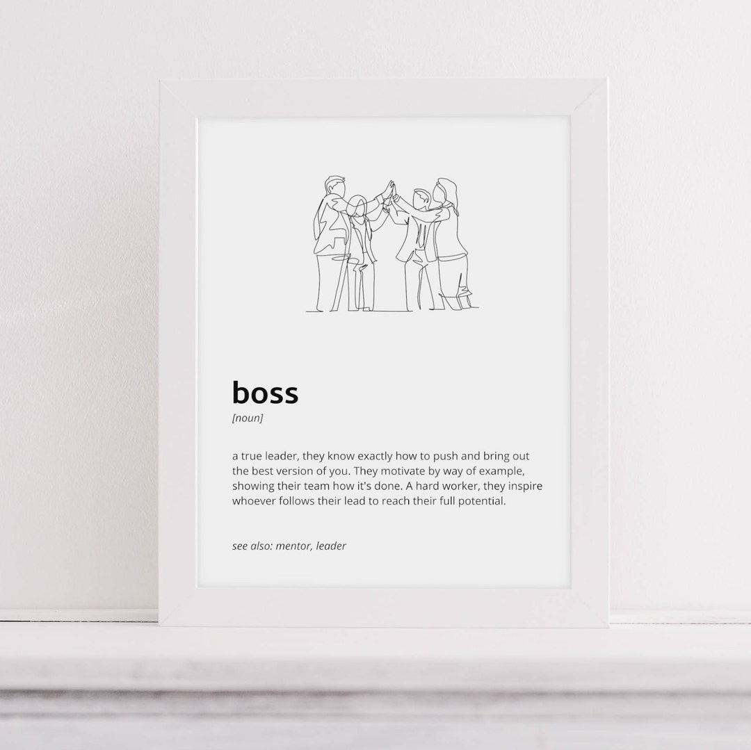 Boss Definition Print, Printable Art, Wall Art Prints, Instant Download ...