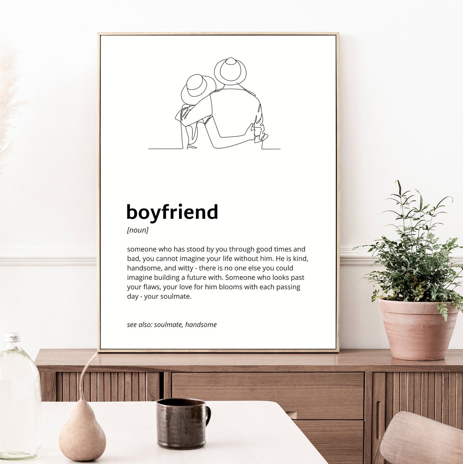 Boyfriend Definition Print, Printable Art, Instant Download, Quote ...