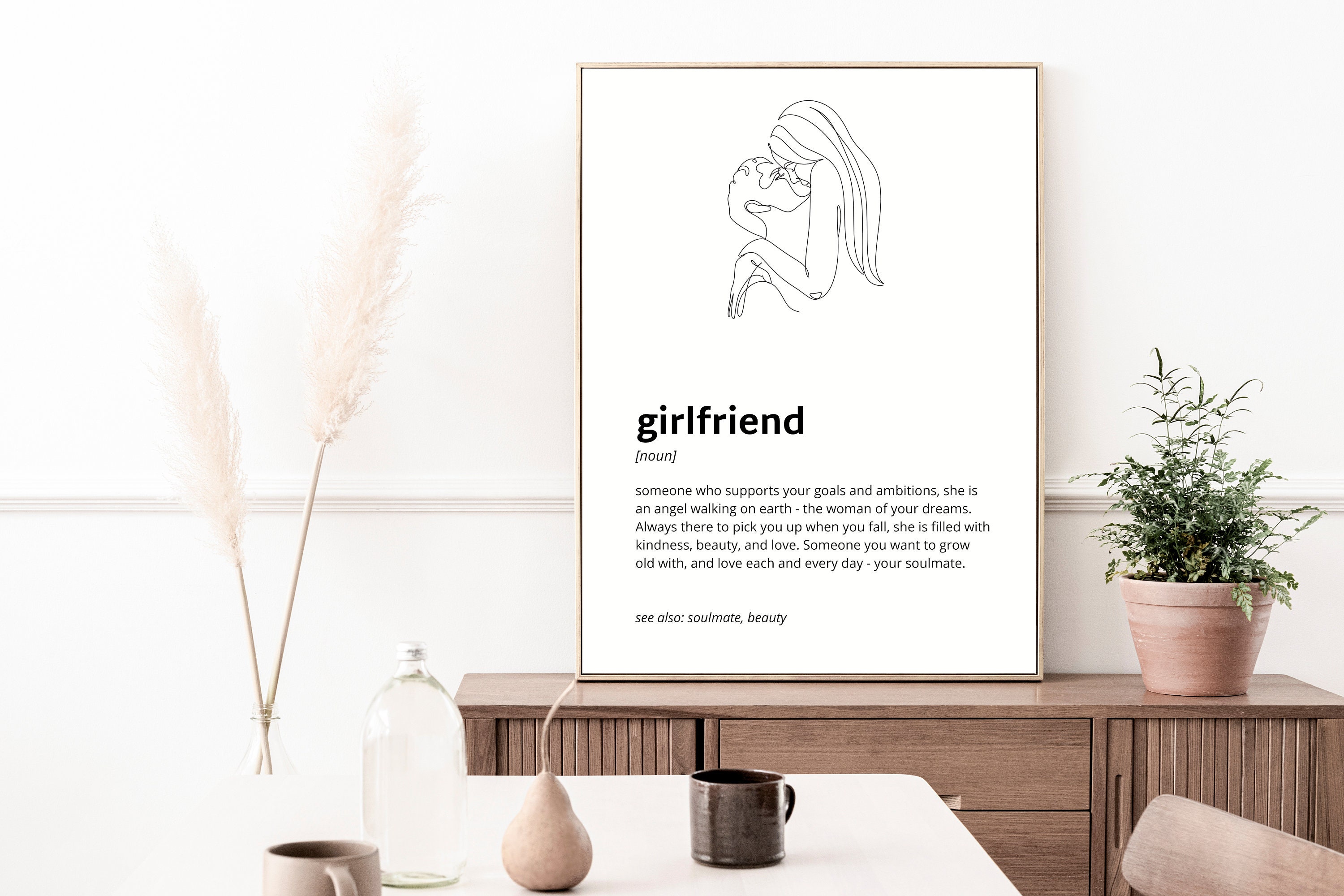 Girlfriend Definition Print, Printable Art, Instant Download, Quote ...